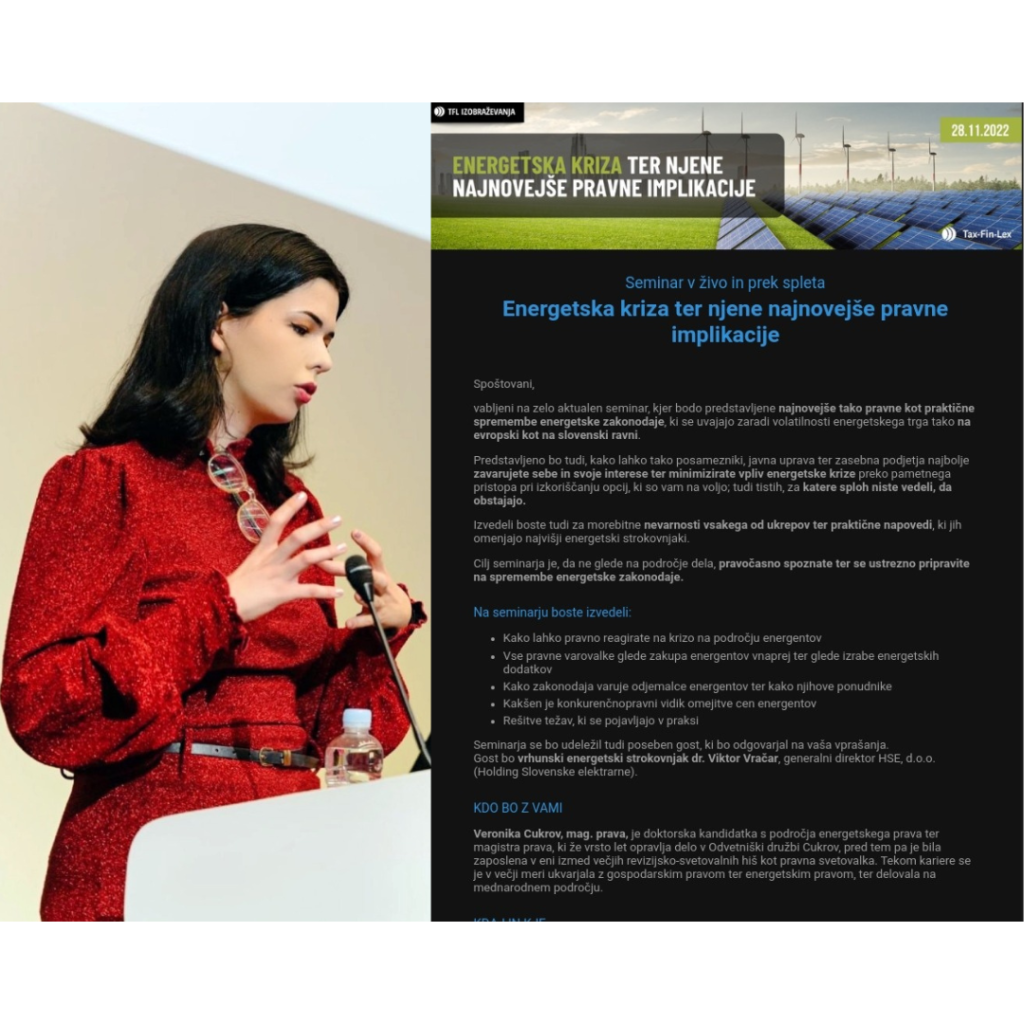 ENERGETSKA KRIZA TER NJENE NAJNOVEJŠE PRAVNE IMPLIKACIJE | ODVETNIŠKA DRUŽBA CUKROV o.p. d.o.o.